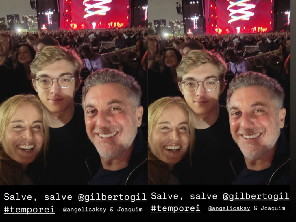 Angélica e Luciano Huck curtem show de Gilberto Gil no Rio
